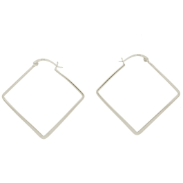 Flat Diamond Shaped Hoops (HP-1073)